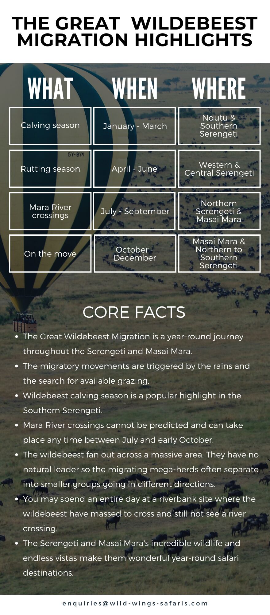 The Great Wildebeest Migration: A complete guide